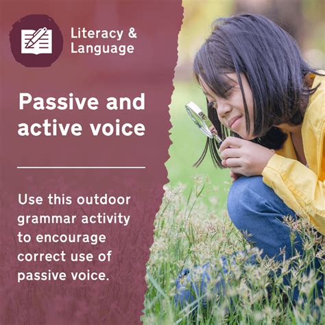 Passive And Active Voice Outdoor Lesson Idea By Learning Through Landscapes