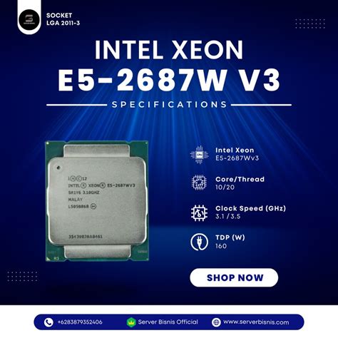 Jual Intel Xeon E5 2687wv3 10 Core 20 Threads 3 10 Ghz High Boost Clock Untuk Gaming Shopee