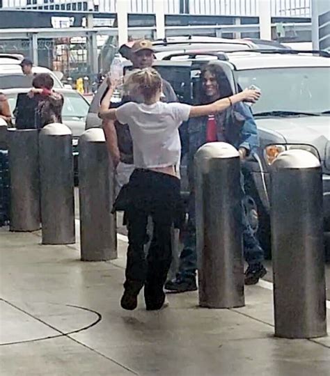 LILY ROSE DEPP And SHAKE Kissing At LAX Airport In Los Angeles HawtCelebs