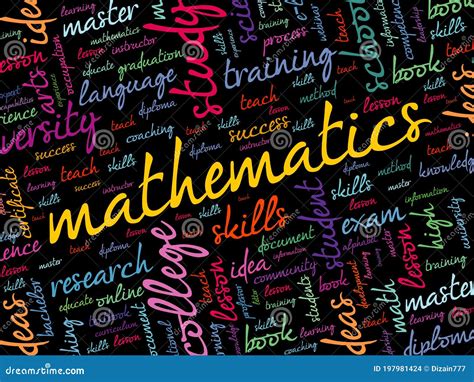 Mathematics Word Cloud Collage Stock Illustration Illustration Of Logical School 197981424