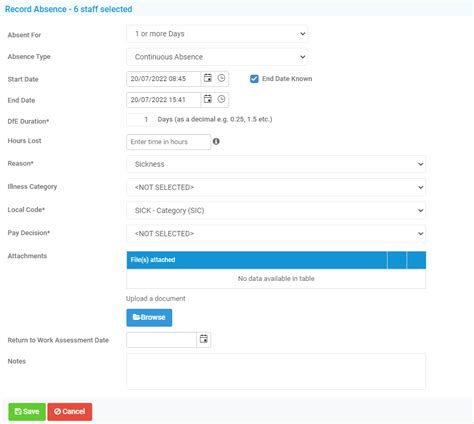 How To Record Staff Absence Bromcom Documentation Centre
