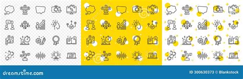 Outline Teamwork Global Business And Squad Line Icons For Web App Vector