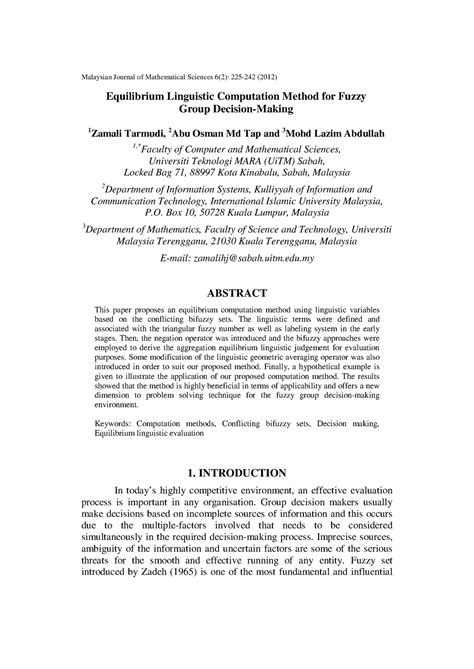 Equilibrium Linguistic Computation Method For Fuzzy Group Decision