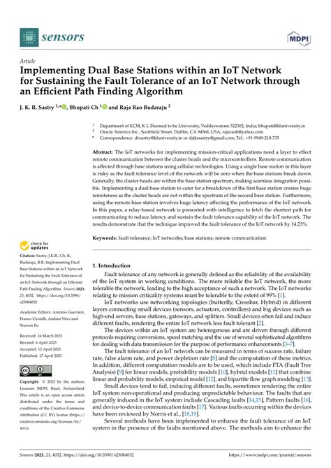 Pdf Implementing Dual Base Stations Within An Iot Network For