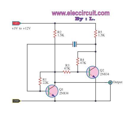 Oscillator Astable Multi Vibrator With Crystal Controller Under Repository Circuits 40868