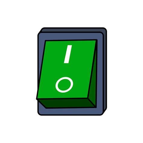 Green Switch Buttons Illustration Of A Square Toggle Switch Buttons 22598998 Png