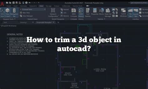 How To Trim A 3d Object In Autocad