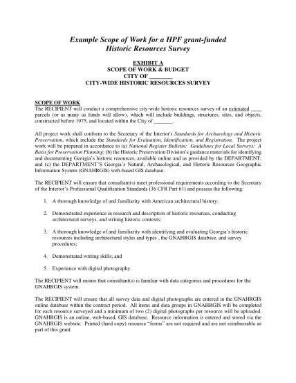 Scope Of Work Example Free To Edit Download Print CocoDoc