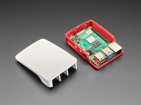 Official Raspberry Pi Foundation Raspberry Pi 4 Case — Red White Raspberry Pi в Киеве Украина