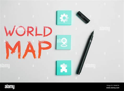 Conceptual Display World Map Word For A Diagrammatic Representation Of The Surface Of The Earth