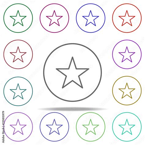 Honors Pupil Star Icon Elements Of Education In Multi Color Style