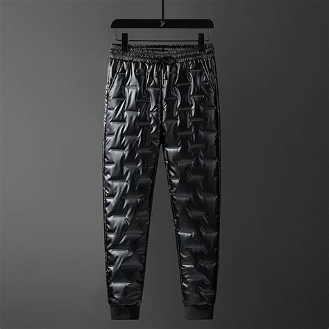 80 화이트 덕 다운 패딩 두꺼운 겨울 따뜻한 다운 바지 남성 조거 스포츠웨어 스웨트 팬츠 보온 바지 Aliexpress