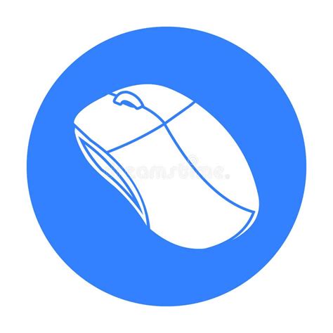 Computer Mouse Icon In Black Style Isolated On White Background