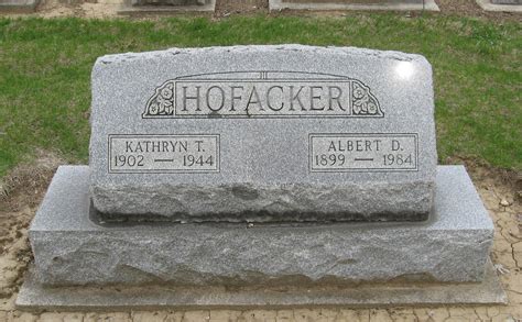 Albert Daniel Hofacker 1899 1984 Find A Grave äreminne