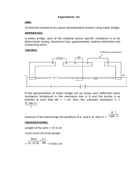 Exp No 1 Xii Phy Pdf