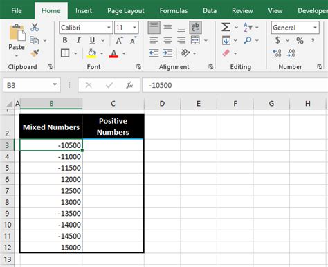 How To Convert Negative Numbers To Positive In Excel
