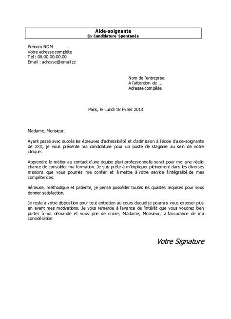 85 Lettre De Motivation Concours Aide Soignante Pour La Charte Pour Riset