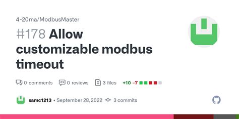 Allow Customizable Modbus Timeout By Samc Pull Request Ma ModbusMaster GitHub