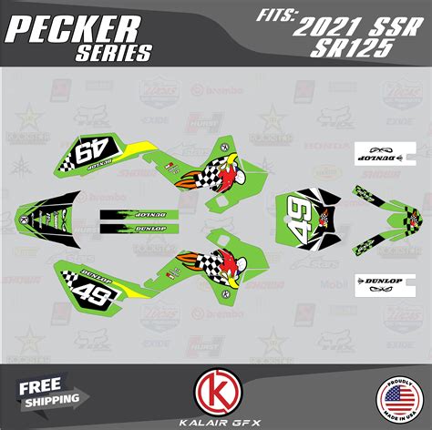 Kalair Gfx Graphics Kit For Ssr Sr70 Sr110 And Sr125 2021 Pecker Series