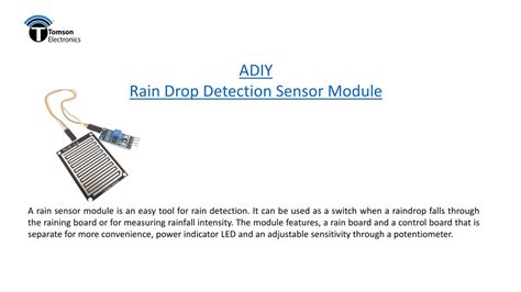 Ppt Rain Drop Detection Sensor Module Powerpoint Presentation Free Download Id 13213370