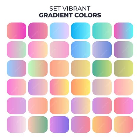 Premium Vector Set Of Vibrant Gradient Colors Ideal For Design Web And Branding