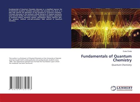 Fundamentals Of Quantum Chemistry Duke Orata Books