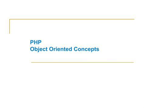 Basic Oops Concept Of PHP PPT