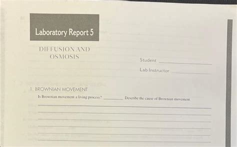 Solved Laboratory Report DIFFUSION AND OSMOSIS Babe Lab Chegg Com