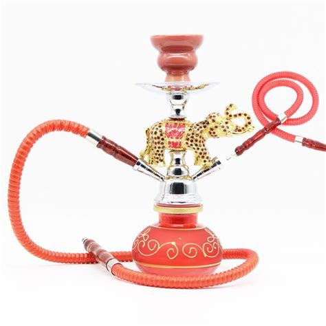 Arab Small Portable Elephant Hookah Glass Shisha Set Narguile Complete