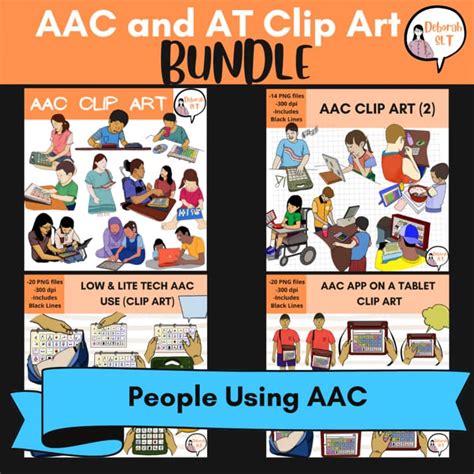 Augmentative And Alternative Comm Aac And Assistive Technology Clipart Bundle