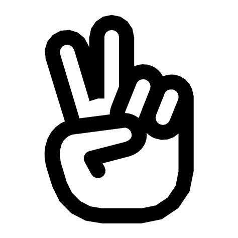 Hand Peace Solid Vector Svg Icon Svg Repo