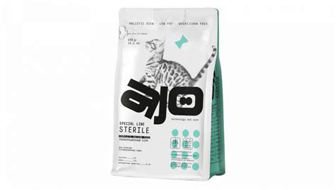 AJO Cat Sterile Сухой полнорационный корм для активных стерилизованных ...