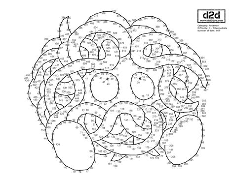 Pokemon Dot To Dots Complete Generation 1 151 Pokemon Etsy