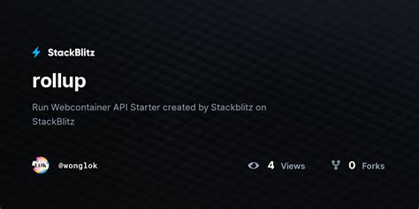 Rollup StackBlitz