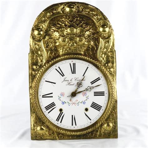 Horloge Jean Le Comtois Cadran En Laiton Repoussé Label Emmaüs