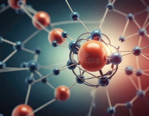Abstract Background Of Atom Or Molecule Structure Medical Clean Light Background Stock