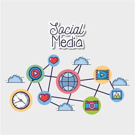 Premium Vector Social Media Netword Connection Element