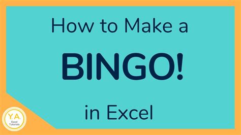 How To Create A Bingo Board Using Excel Make Bingo Game In Excel Tutorial Worksheets Library