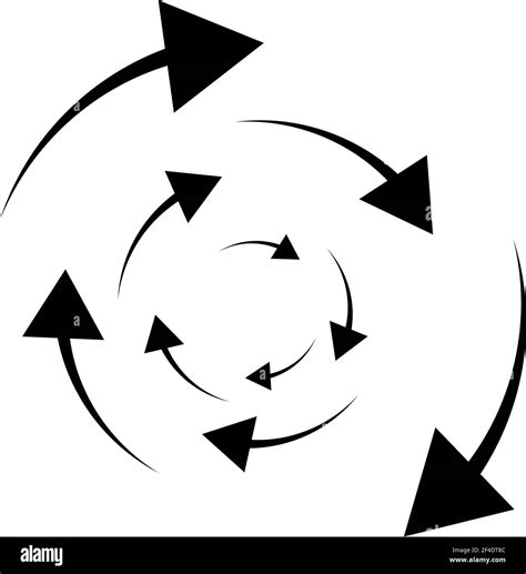 Rotating Arrows Concentric Radial And Circular Arrow Element Cycle Cyclical Cursor Pointer
