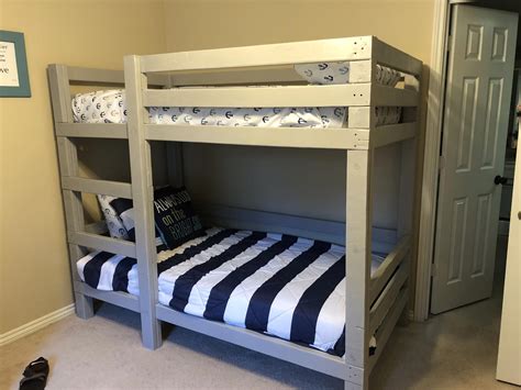 Diy Bunkbeds Super Easy Cost In Supplies Was Around 150 Sturdy