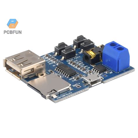Pcbfun บอร์ดถอดรหัส เครื่องเล่นเสียง Mp3 การ์ด Tf Shopee Thailand