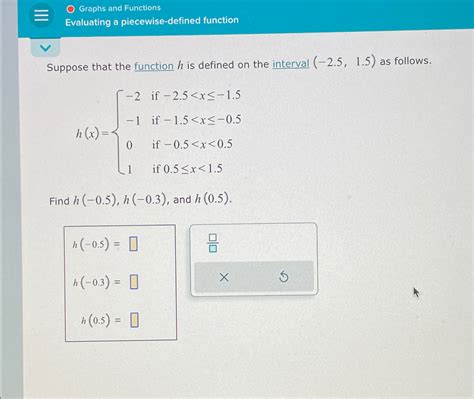 Solved Graphs And Functionsevaluating A Piecewise Defined
