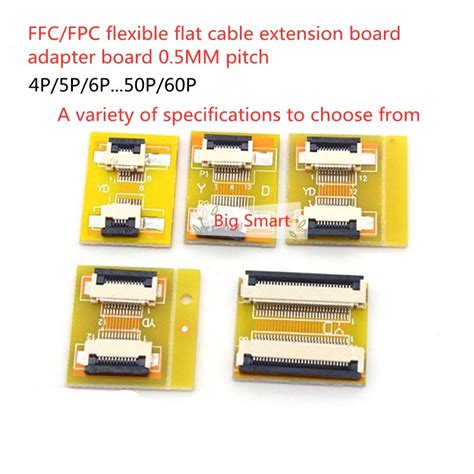 2pcs Fpc Extension Board 4p 60p 0 5mm Pitch Flexible Cable Extension Board 4pin 50pin 60pin
