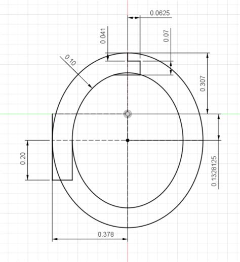 how to find the the dimensions of an ellipse from this drawing