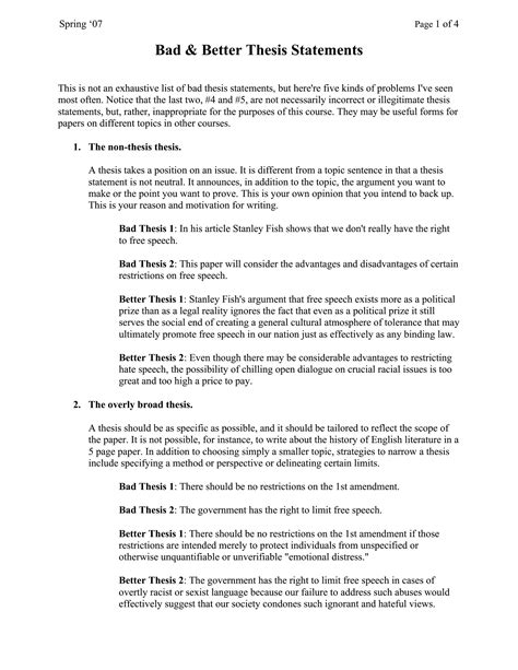 Thesis Statement Template Spark Premium Template Template Spark