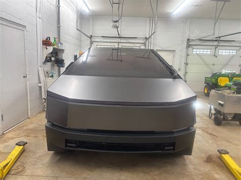 Pure Ppf Satin Dark Grey Completed Tesla Cybertruck Forum