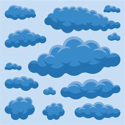 Free Vector Flat Design Cloud Collection