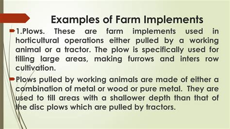 Farm Implements Example An Their Uses Pptx Farm Implements Example An Their Uses Pptx
