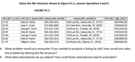 Solved Given The File Structure Shown In Figure P1 1 Answer Chegg Com