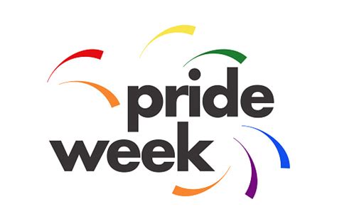 프라이드 위크라는 말의 현대적이고 심플하며 다채로운 타이포그래피 디자인 C Lgbt 프라이드의 달에 대한 스톡 벡터 아트 및 기타 이미지 Lgbt 프라이드의 달